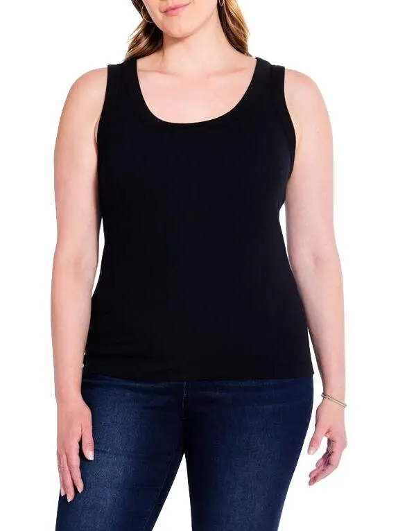 NIC+ZOE Perfect Rib Tank Top - Black Onyx