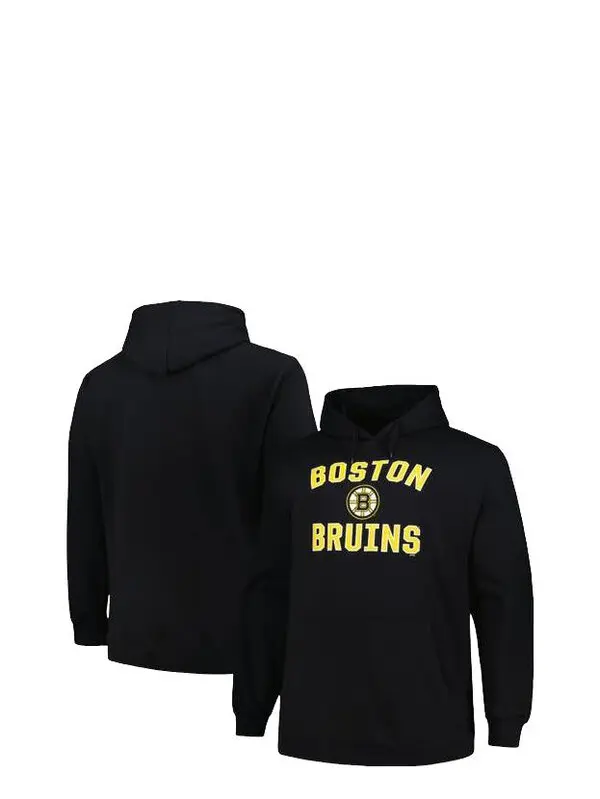 Profile Boston Bruins Arch Over Logo Pullover Hoodie - Black