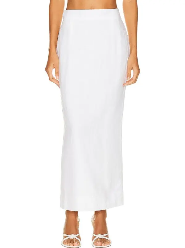 Posse Emma Linen Pencil Skirt - Ivory