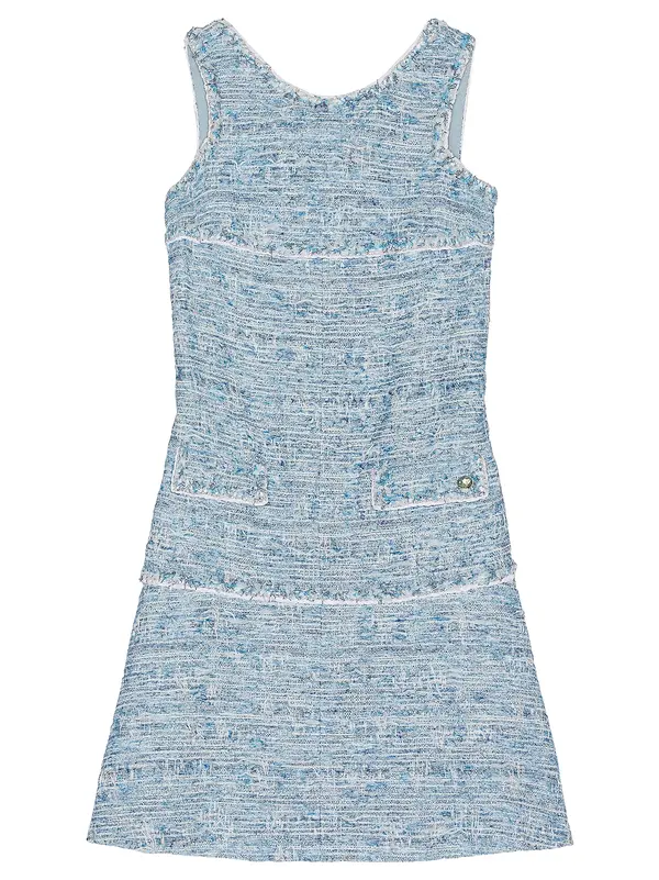 Chanel Tweed Mini Dress - Blue
