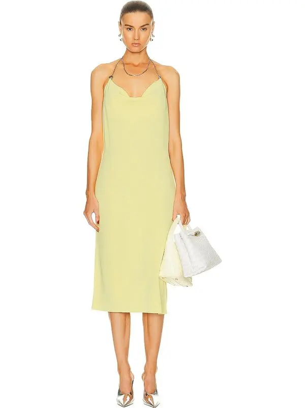 Bottega Veneta Double Fluid Viscose Knit Dress - Pineapple