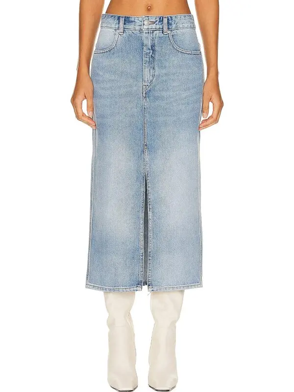 Isabel Marant Julicia Denim Skirt - Ice Blue