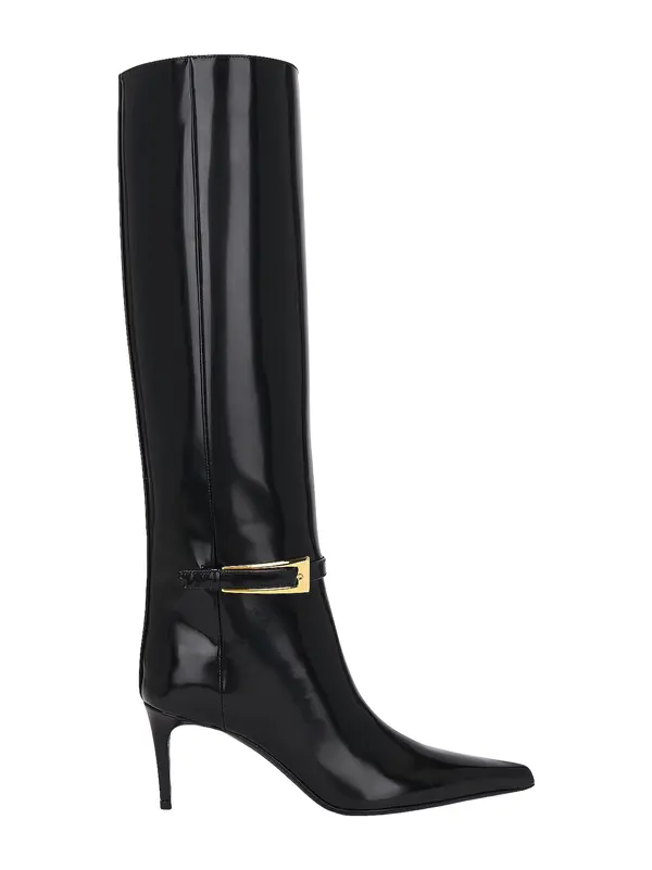 Saint Laurent Lee Buckle Boots - Nero