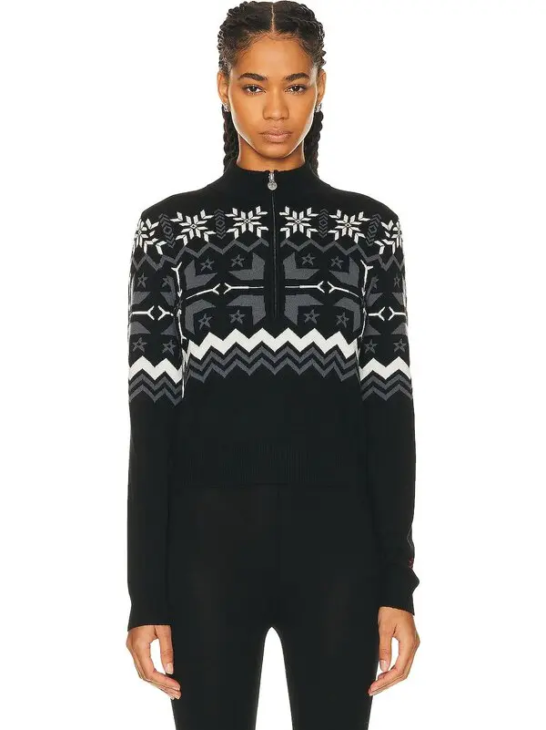 Perfect Moment Nordic Half Zip Sweater - Black