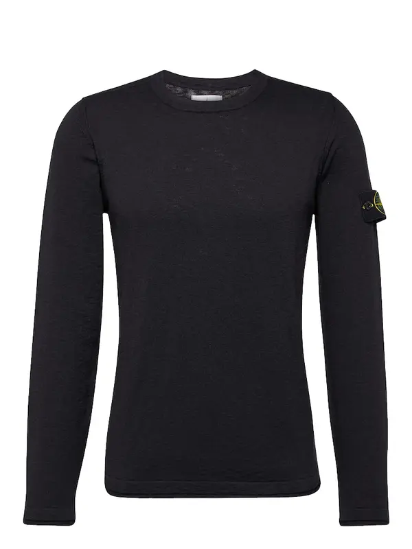 Stone Island Compass Cotton-blend Sweater - Black