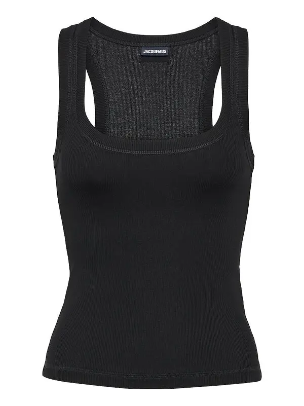 Jacquemus Le Débardeur Gros Grain Tank Top - Black