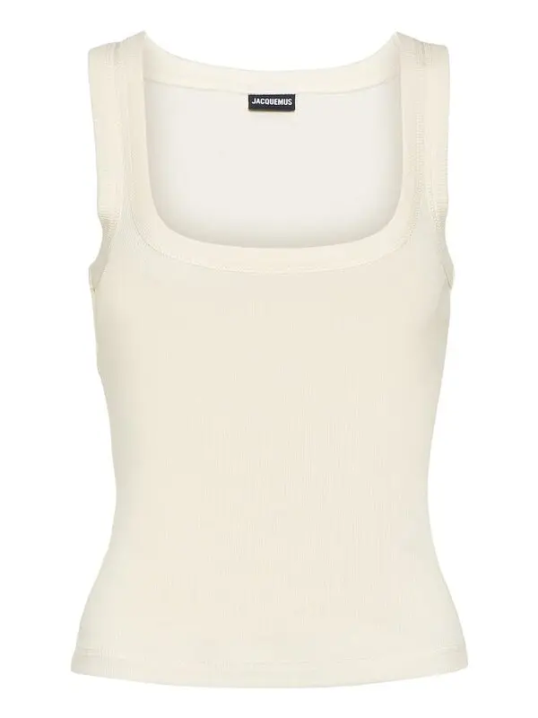 Jacquemus Le Débardeur Gros Grain Tank Top - White