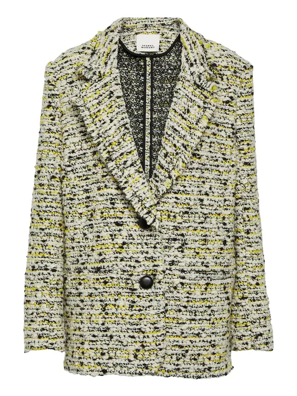 Isabel Marant Etiennega Wool-blend Blazer - White