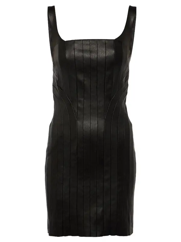 Stouls Nino Leather Minidress - Black