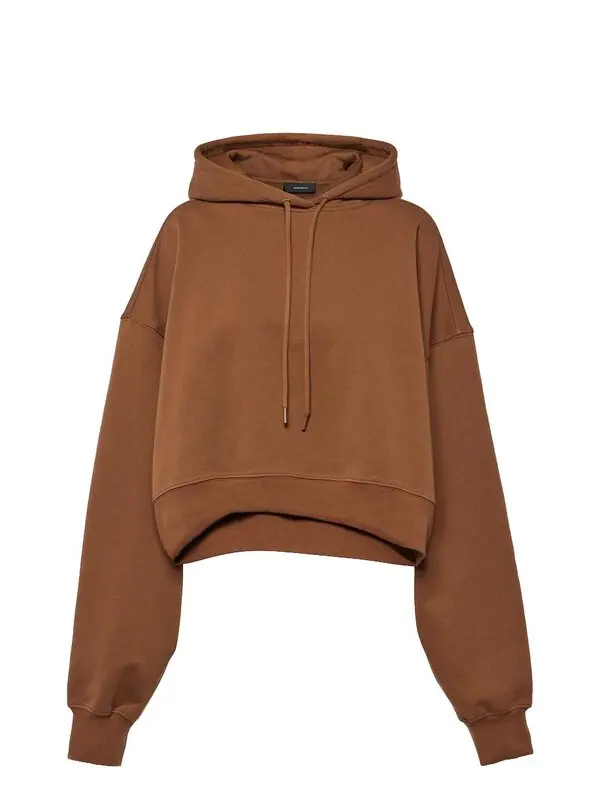 Wardrobe.NYC Oversized Cotton Jersey Hoodie - Brown