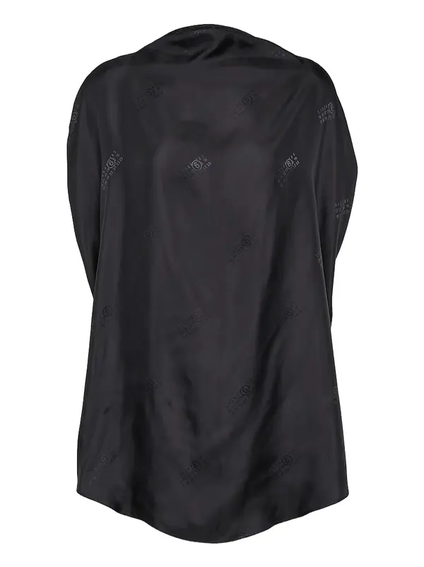 MAISON MARGIELA Printed Viscose Top - Black