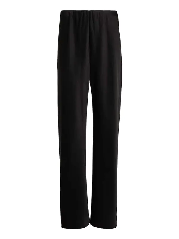 Vince High-rise Straight Satin Pants - Black