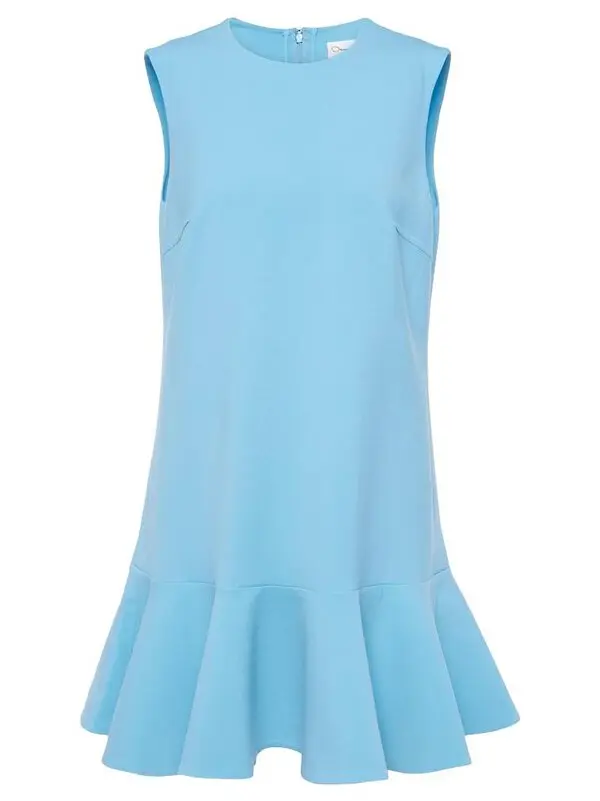 Oscar De La Renta Ruffle-trimmed Minidress - Blue