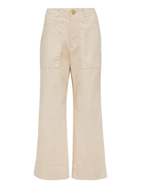 Velvet By Graham & Spencer Mya Cropped Wide-leg Pants - Beige