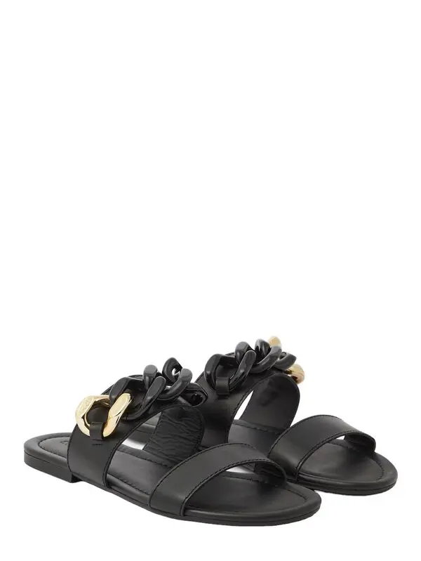See By Chloé Lynette Leather Sandals - Black