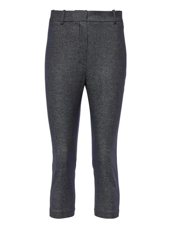Magda Butrym High-rise Cropped Pants - Blue
