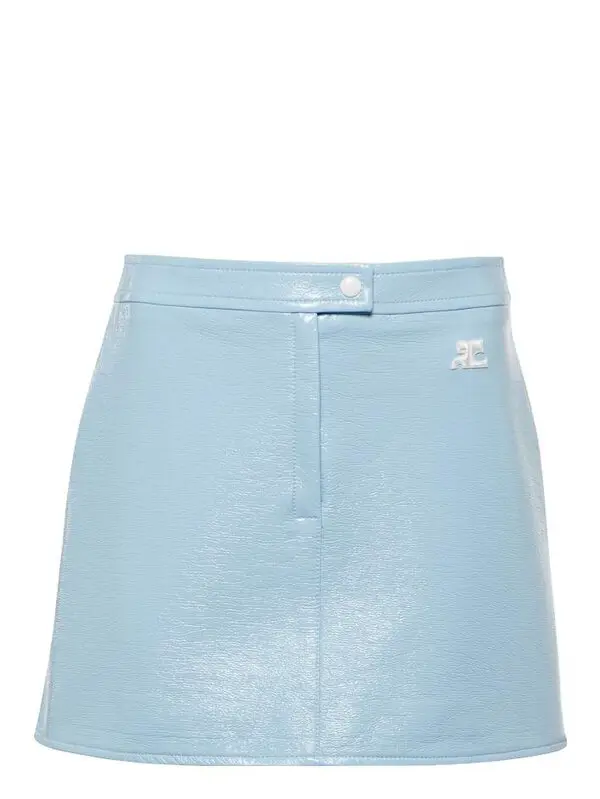 COURREGES Courrèges Logo High-rise Miniskirt - Blue