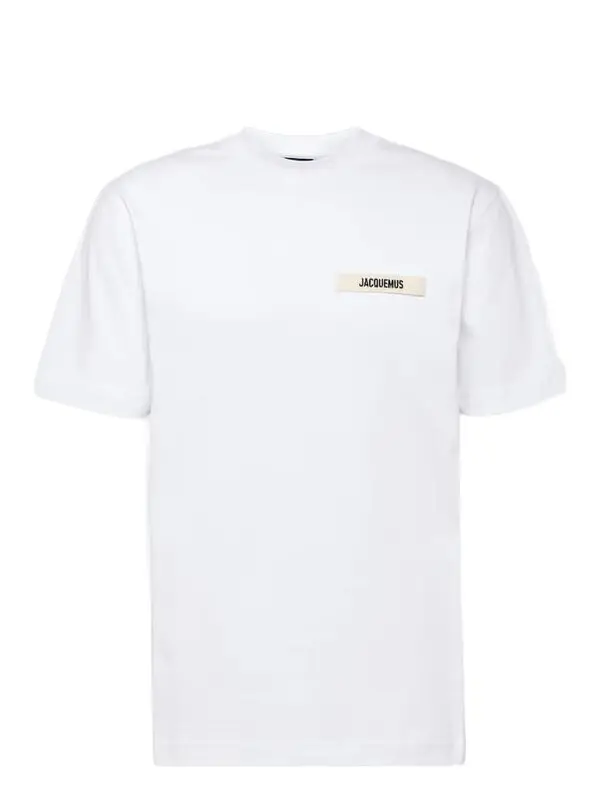 Jacquemus Le T-shirt Gros Grain Cotton T-shirt - White