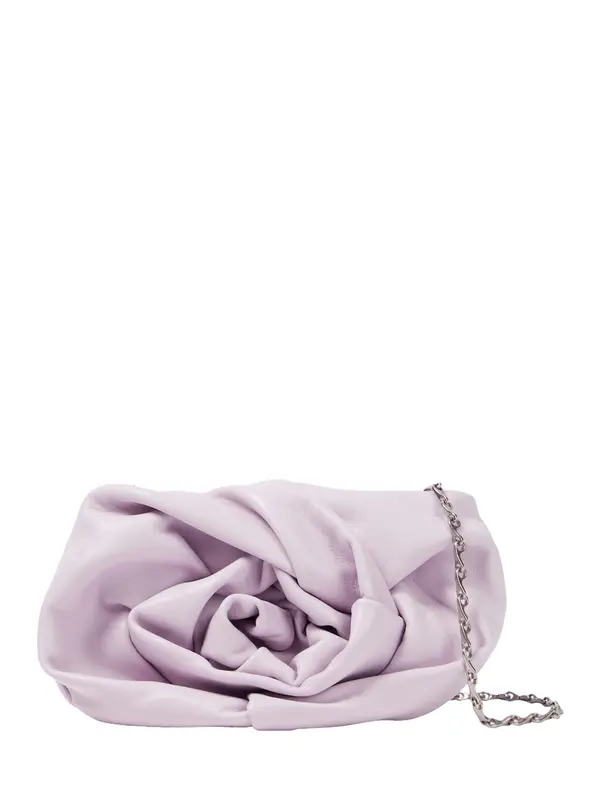 Burberry Rose Leather Clutch - White
