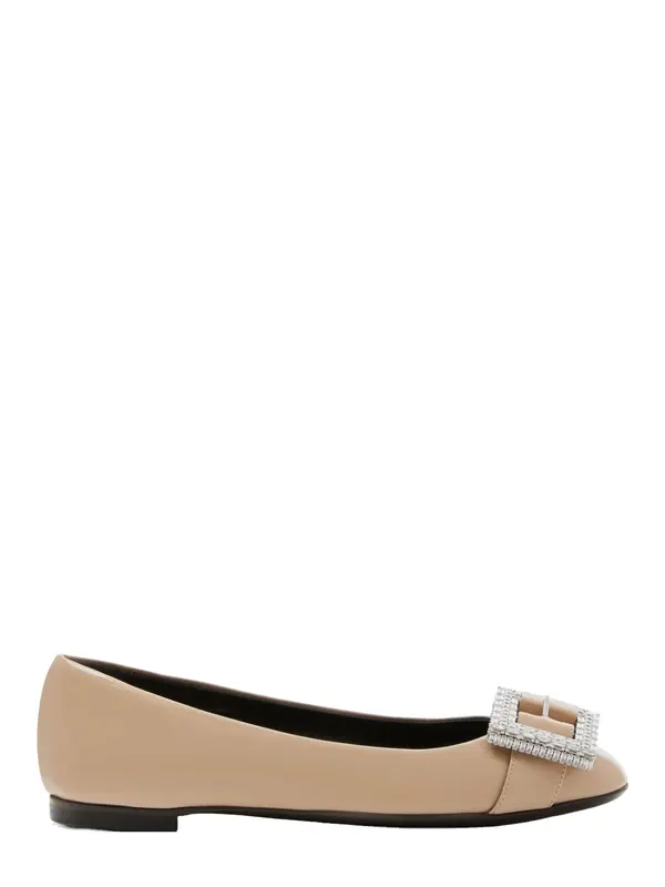 GIUSEPPE ZANOTTI Miss Buckle Ballerina Shoes - Neutrals