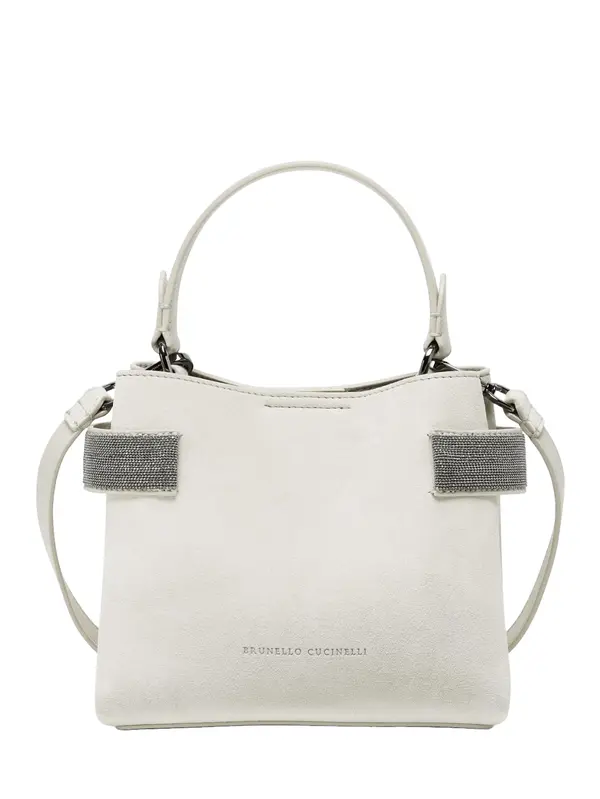 Brunello Cucinelli Essence Small Tote Bag - White