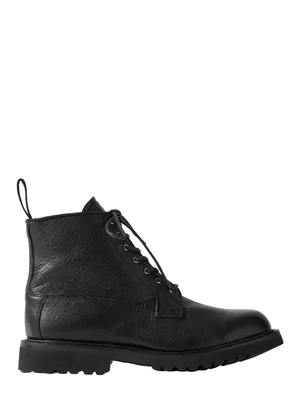 Gabriela Hearst Tricker's Camilla Textured-leather Ankle Boots - Black