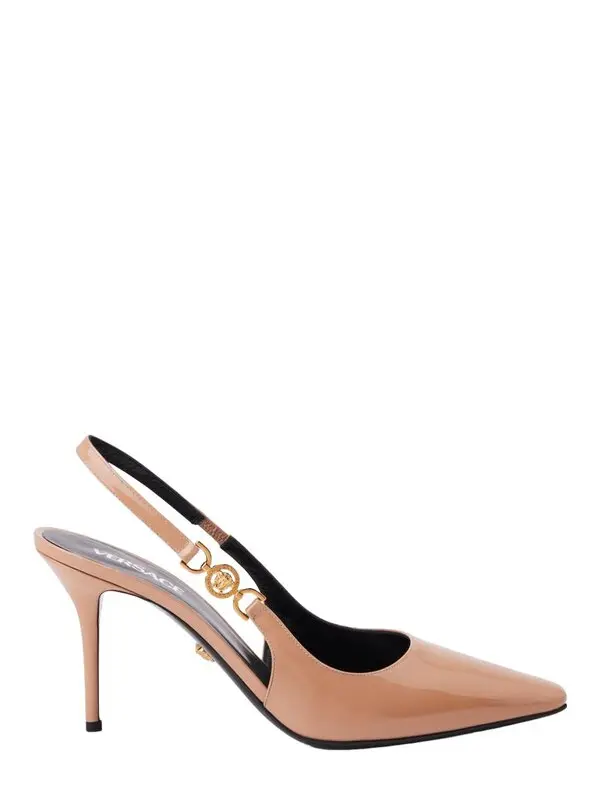 Versace Medusa '95 85mm Slingback Pumps - Neutrals