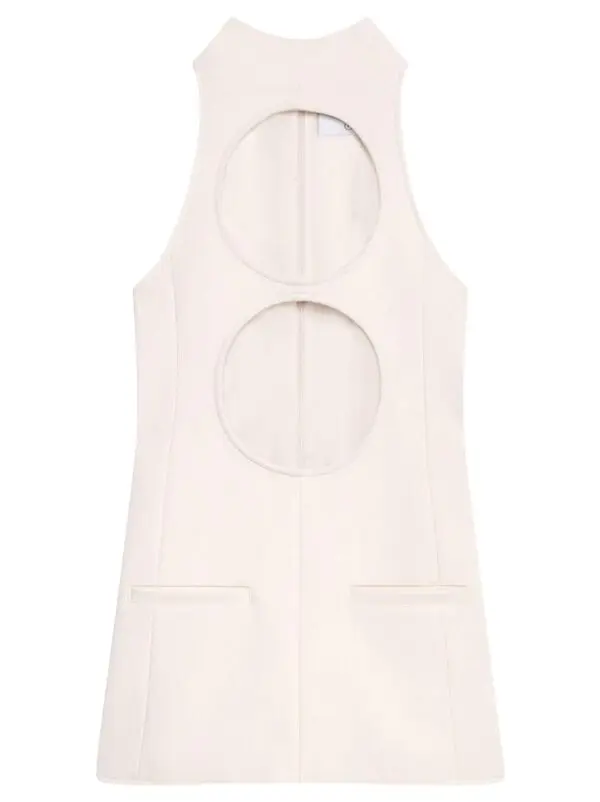 COURREGES Cut-out Sleeveless Minidress - Neutrals