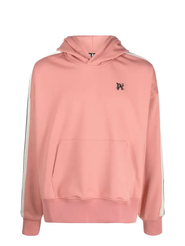 Palm Angels Monogram-embroidered Track Hoodie - Pink