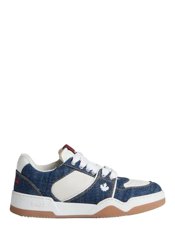 Dsquared2 Panelled Denim Sneakers - White