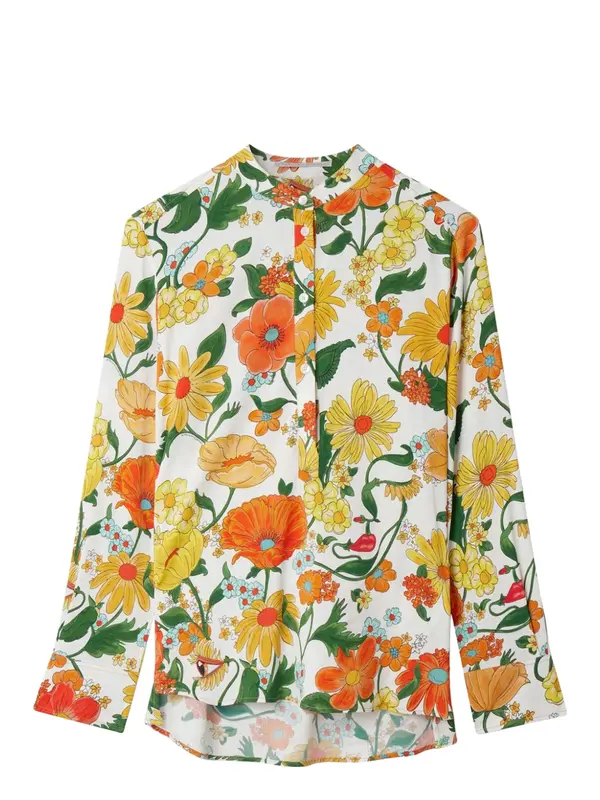 Stella McCartney Lady Garden-print Shirt - Yellow