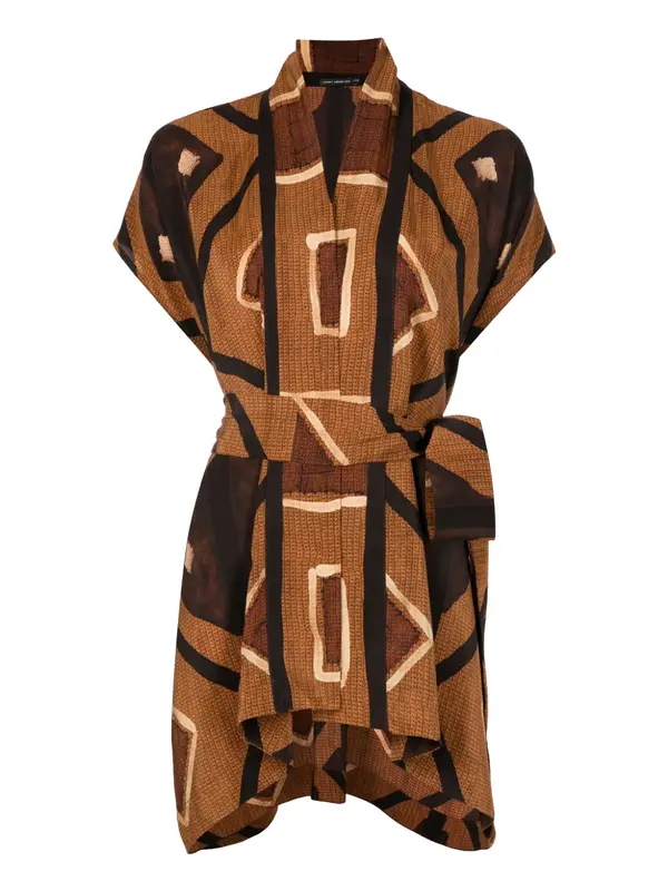 LENNY NIEMEYER Geometric-pattern Gilet - Brown