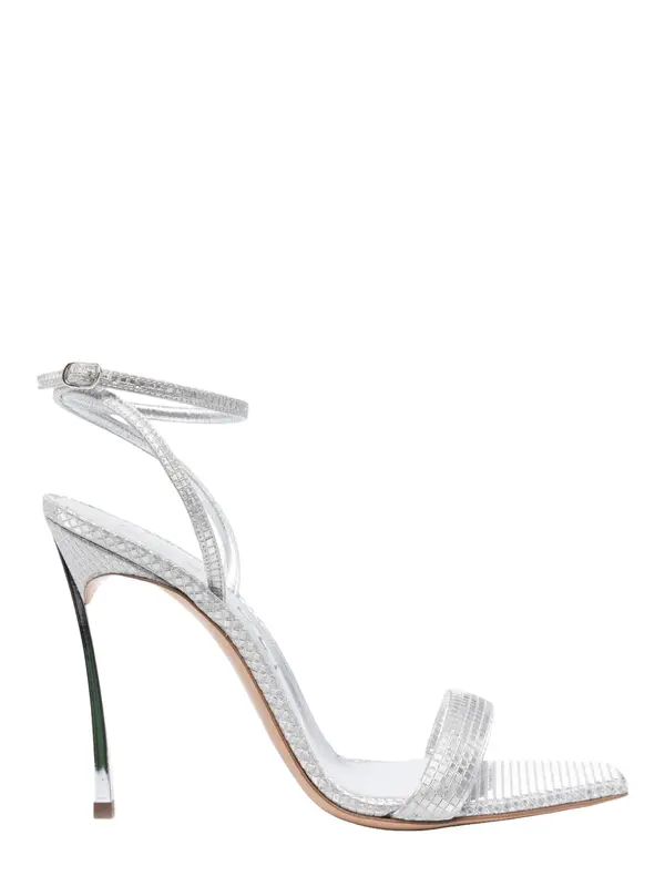 Casadei Superblade Diadema 100mm Sandals - Silver