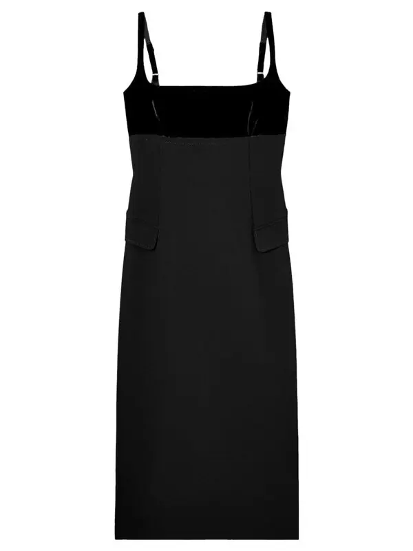Tory Burch Crepe Slip Midi Dress - Black