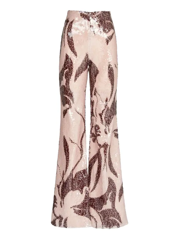 Silvia Tcherassi Avellino Sequin-embellished Trousers - Brown