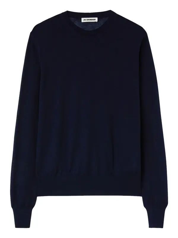 JIL SANDER Crew-neck Cashmere Jumper - Blue
