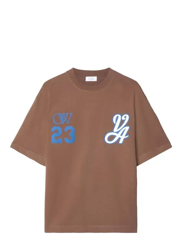 Off-White 23 Varsity Skate Cotton T-shirt - Brown