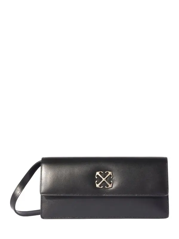 Off-White Jitney 1.0 Leather Shoulder Bag - Black