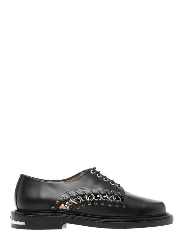 TOGA VIRILIS Ring-embellished Oxford Shoes - Black