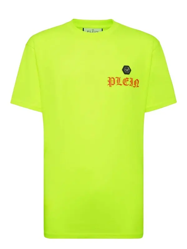 Philipp Plein Logo-print Round-neck T-shirt - Yellow