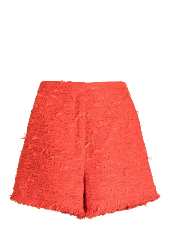 Shiatzy Chen Tweed High-waist Shorts - Red