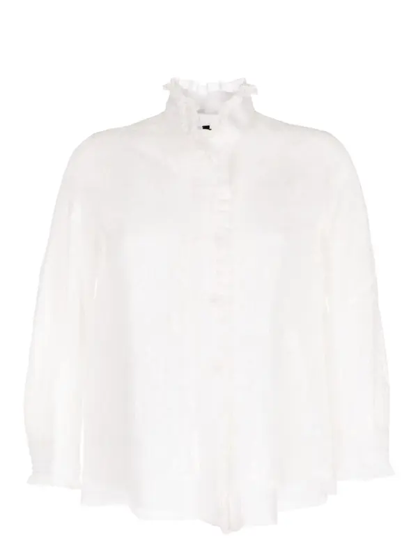 Shiatzy Chen Organza Lace-overlay Jacket - White