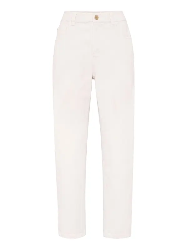 Brunello Cucinelli Monili Chain Straight-leg Jeans - Neutrals