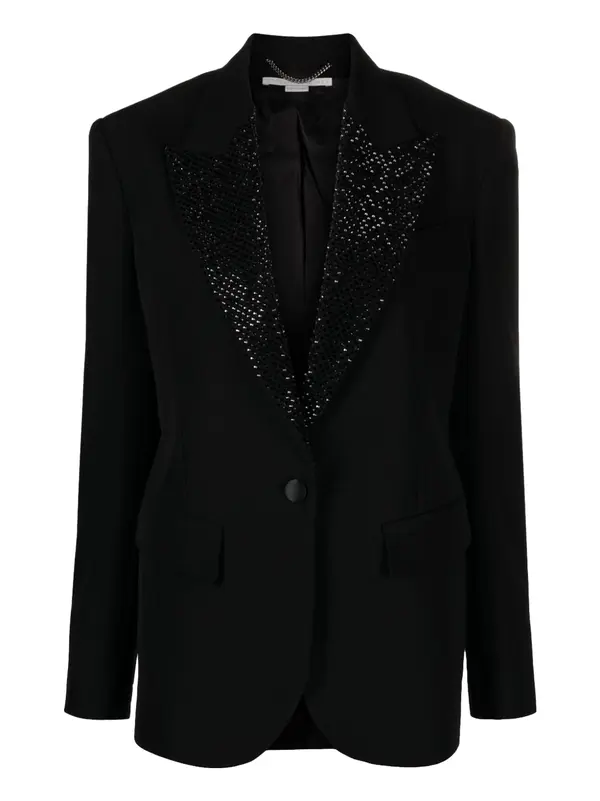 Stella McCartney Hotfix Crystal-embellished Blazer - Black