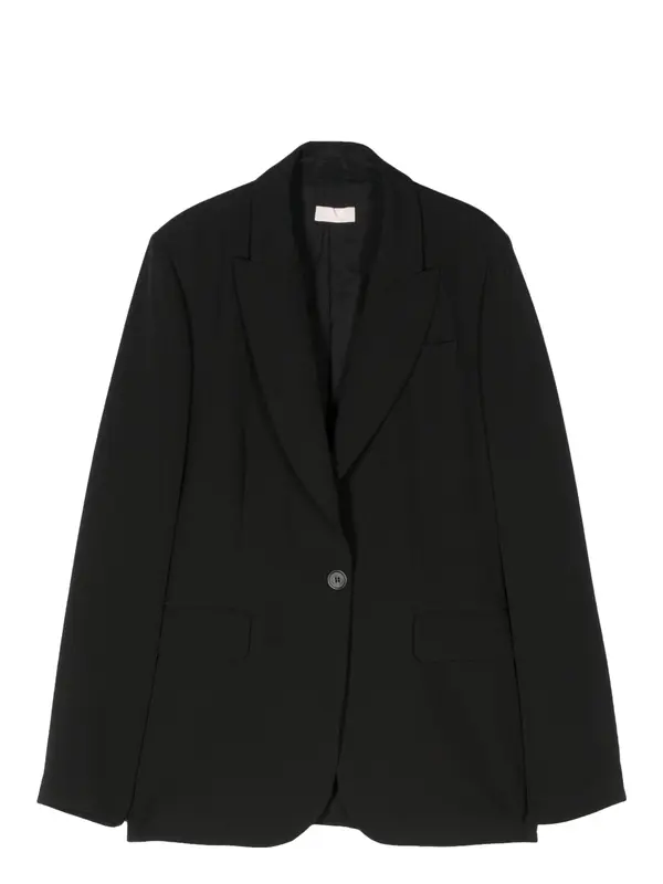 Liu Jo Peak-lapel Single-breasted Blazer - Black