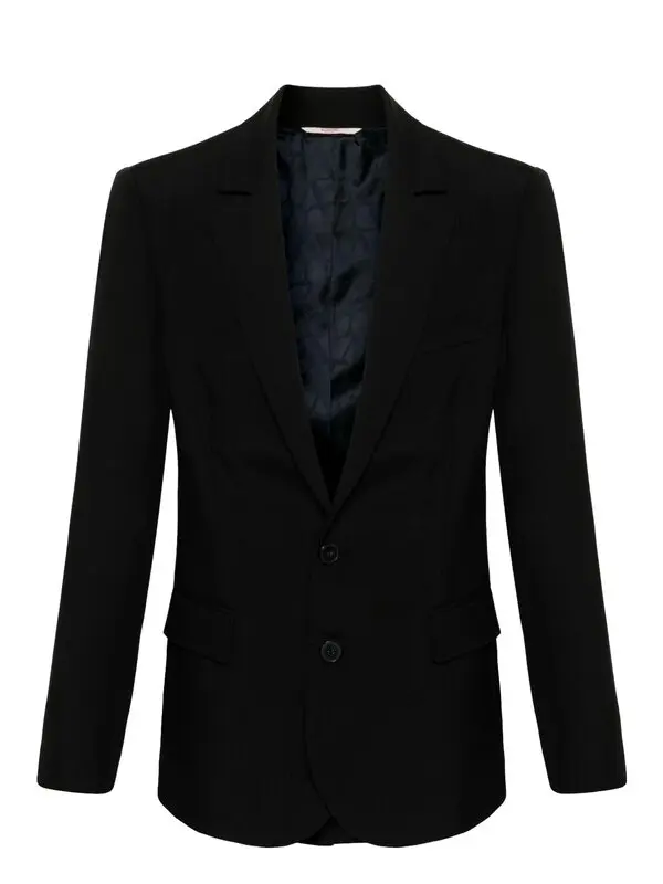 Valentino Garavani Single-breasted Wool Blazer - Black