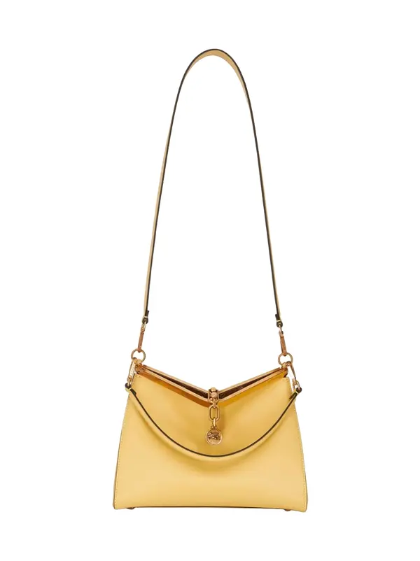Etro Vela Leather Shoulder Bag - Yellow