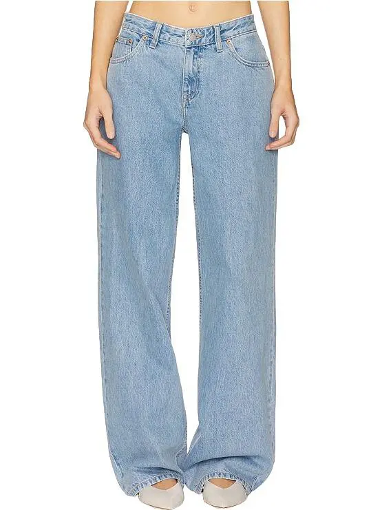 DR. DENIM Hill Wide Leg Jeans - Haze Light Retro