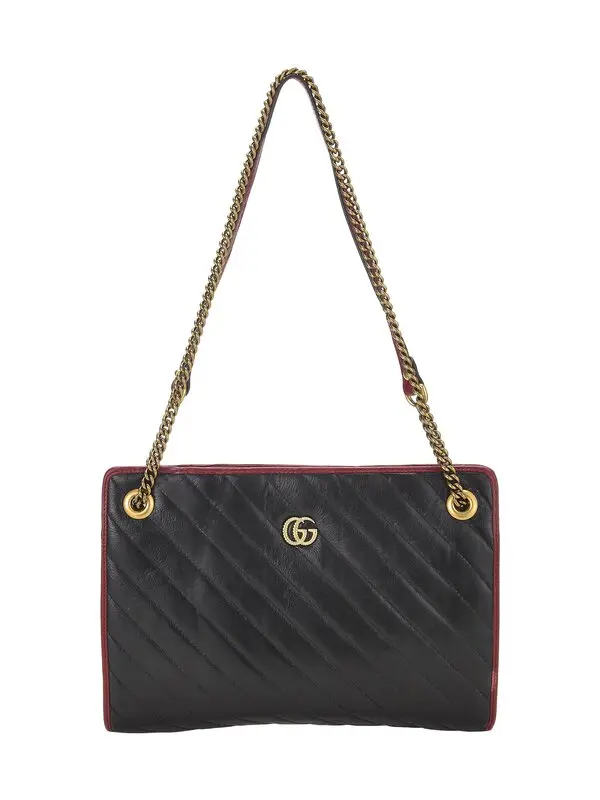 Gucci Leather Gg Marmont Shoulder Bag - Multi