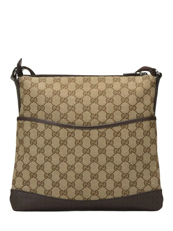Gucci Original Gg Canvas Pocket Messenger Bag - Brown